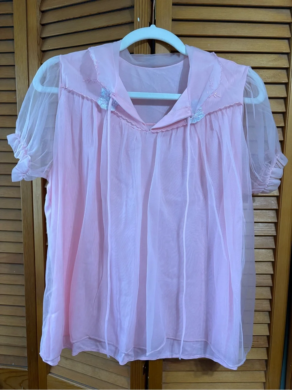 Intimates & Sleepwear | Vintage Pink Pajama Babydoll Top | Poshmark